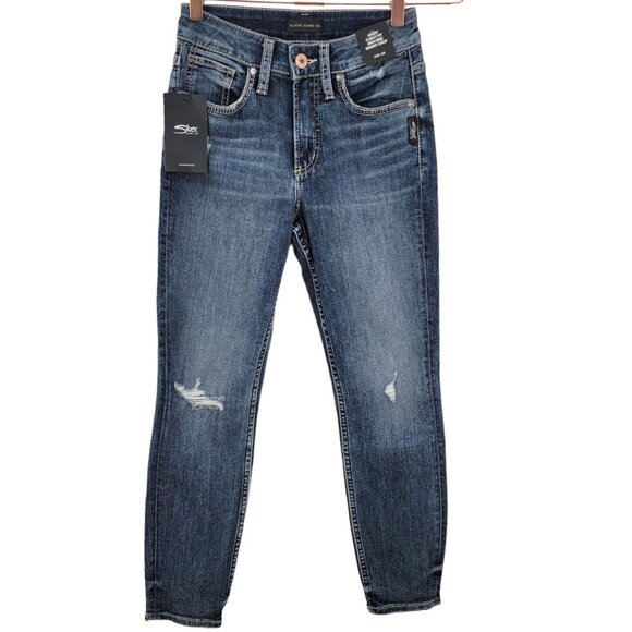 Silver Jeans | Jeans | Silver Distressed Avery Curvy Fit High Rise ...